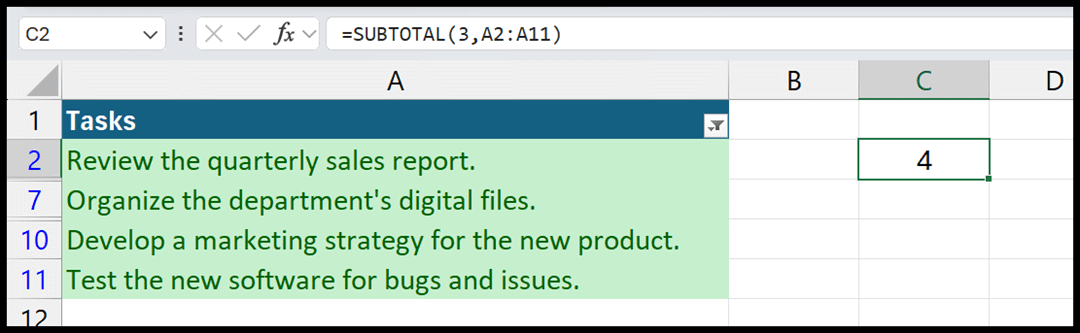 How to Count the Colored Cells in Excel