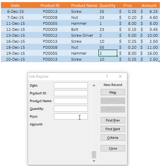 How To Create A Data Entry Form In Excel Just One Click No VBA 