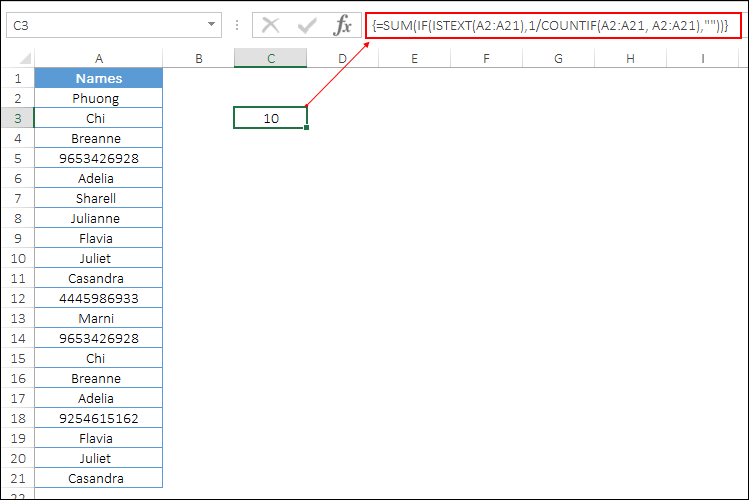 How To Count Unique Values In Excel 6 Methods Using Formulas VBA