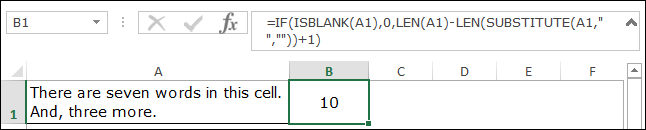How To COUNT Words In Excel Cell Range Worksheet Specific