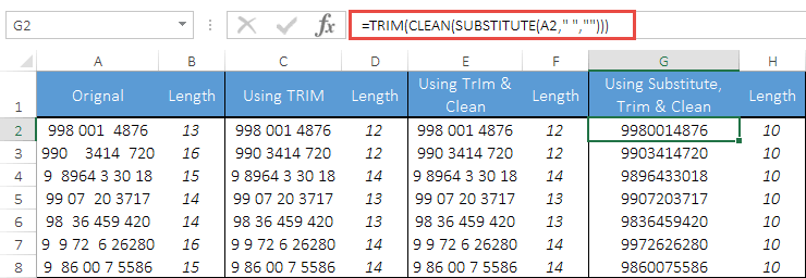 How To Remove Extra Spaces From A Cell In Excel 5 Perfect Methods 