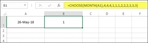 How to Get Quarter from a Date in Excel