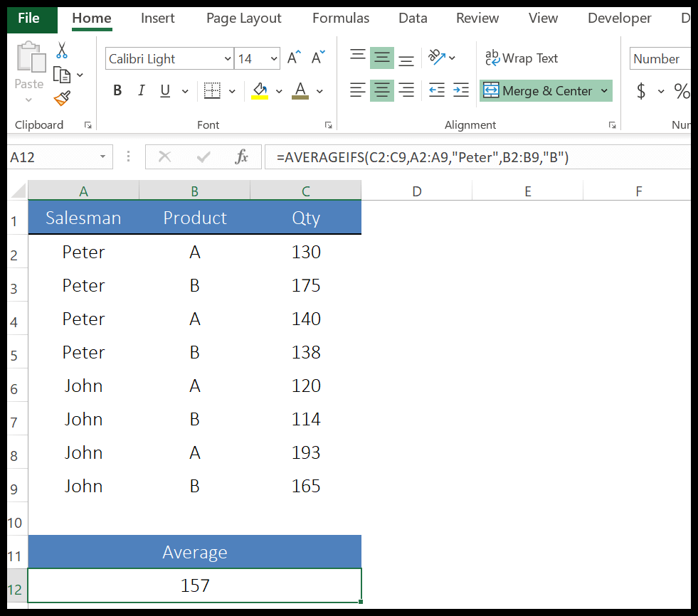 How To Use AVERAGEIFS Function In Excel Example Sample File 