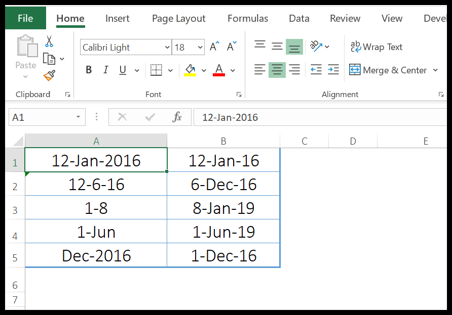 Excel DATEVALUE Function Example Sample File