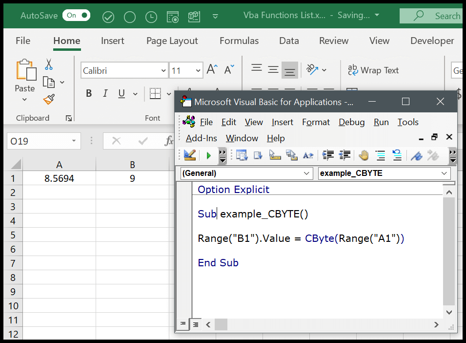 How To Use The VBA CBYTE Function Syntax Example 