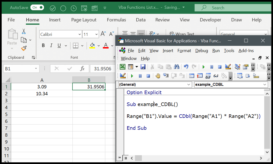How To Use The VBA CDBL Function Syntax Example 