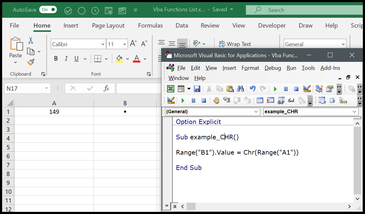 How To Use The VBA CHR Function Syntax Example 