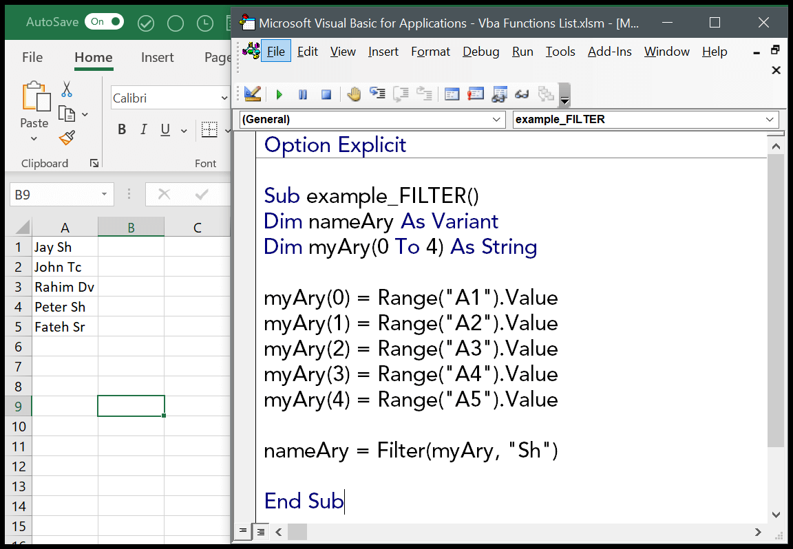 Vba Array Filter Function In Excel Explained With Syntax And Examples 