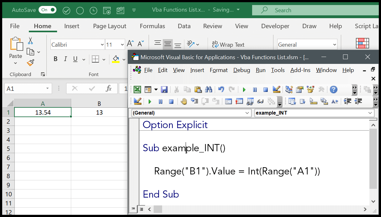 How To Use The VBA INT Function Syntax Example 