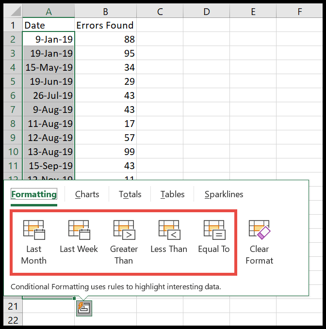 Where Is The Quick Analysis Button On Excel Liocreations