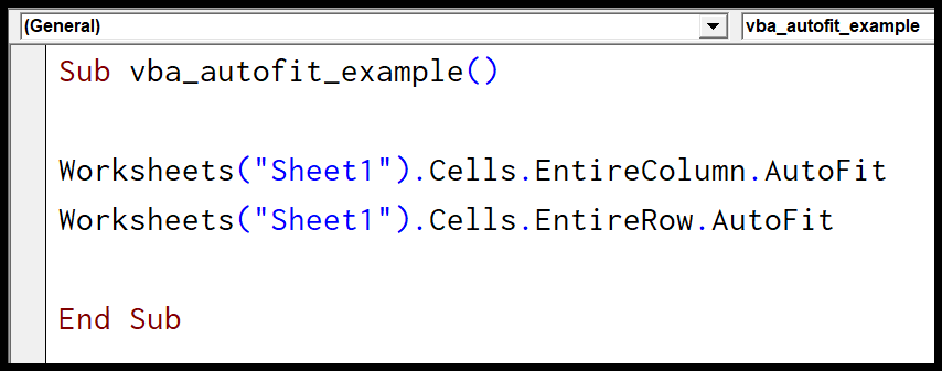 How To AutoFit Rows Column Or The Entire Worksheet Using VBA