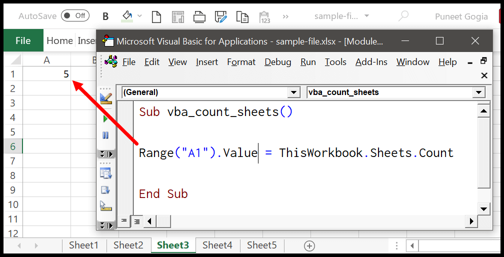 Count Sheets Excel VBA Tutorial