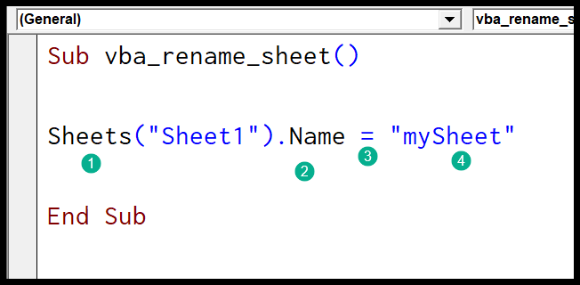 How To RENAME A Sheet Using VBA In Excel