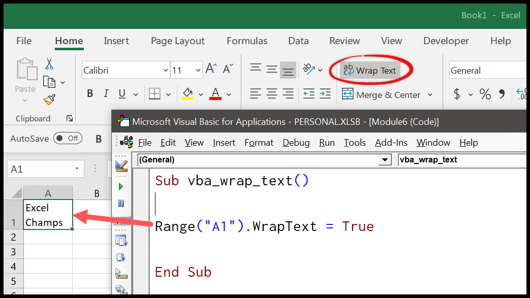 Excel Vba Get Second Row Text Wrap How To Text In Excel Shortcut One 