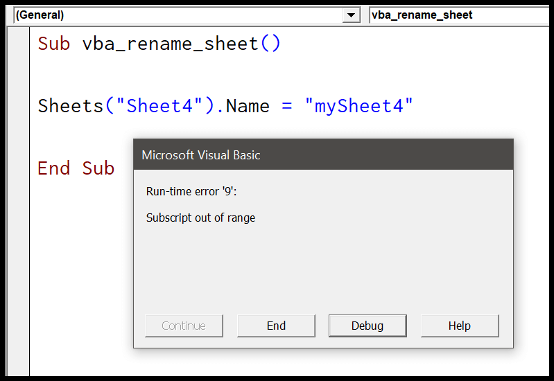 How To RENAME A Sheet Using VBA In Excel