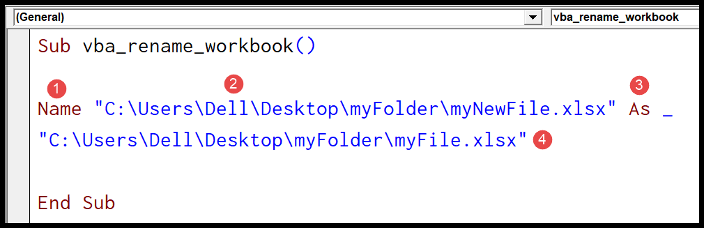VBA Rename Workbook Excel File 