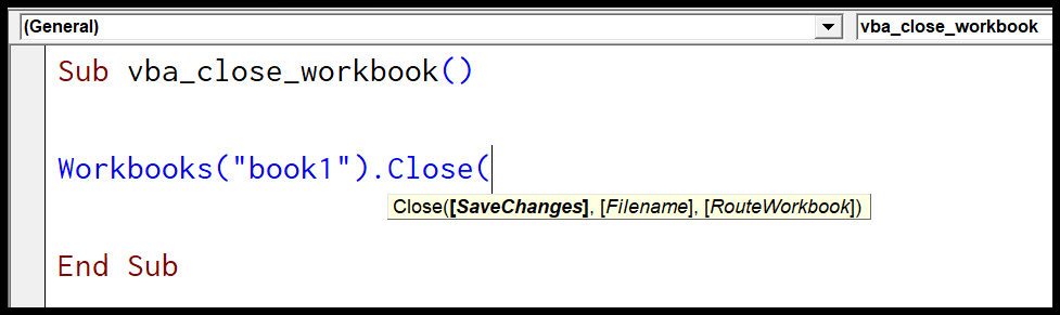VBA Close Workbook Excel File 