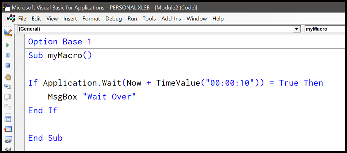 VBA Wait And Sleep Commands To Pause And Delay