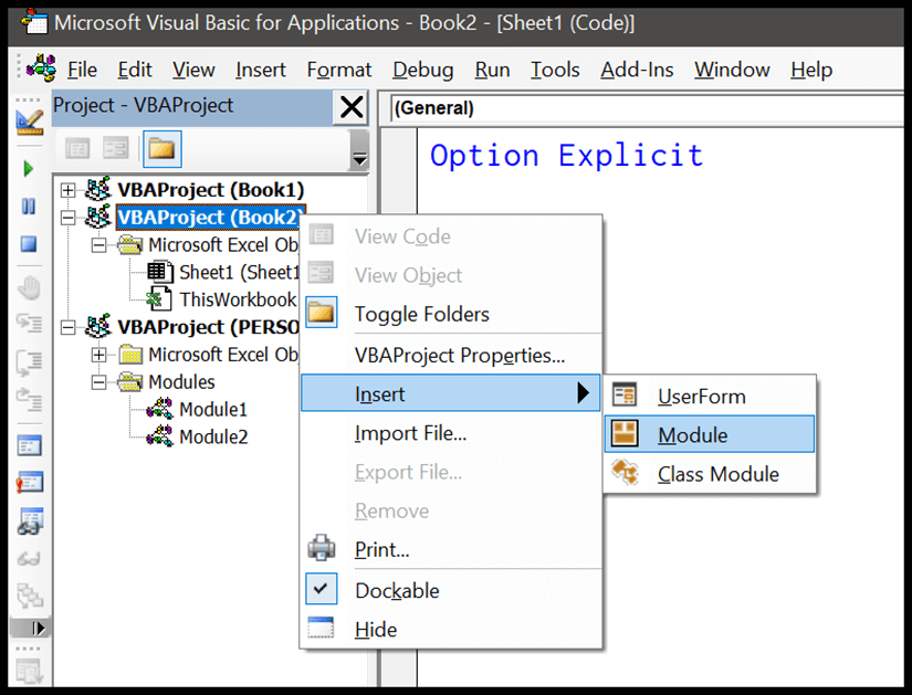 Module Insert Remove Restore And BackUp Excel VBA Tutorial