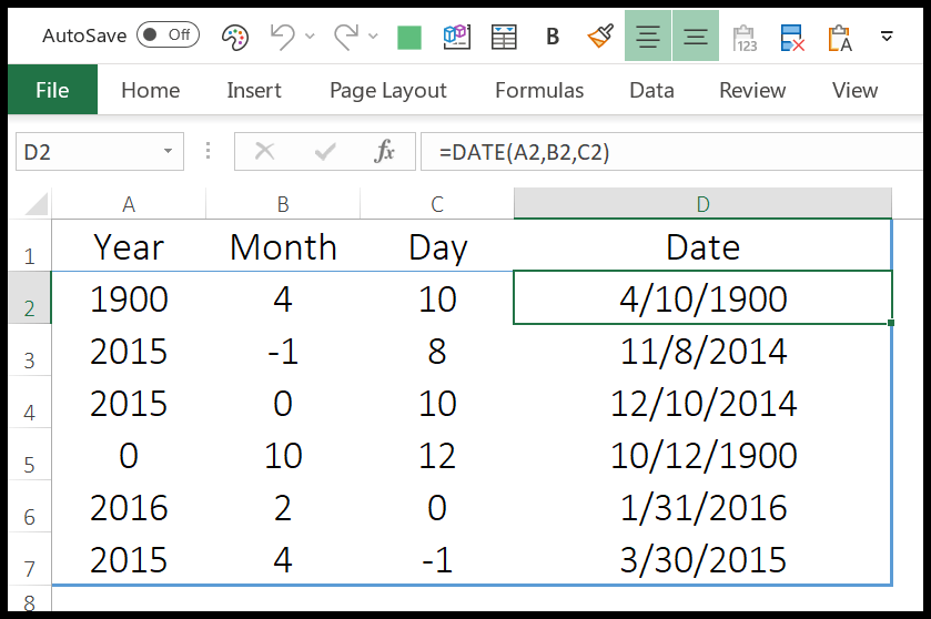 Date Functions In Excel Examples Sample Files 