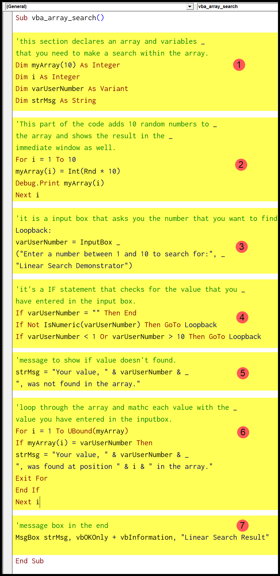 VBA Search For A Value In An Array