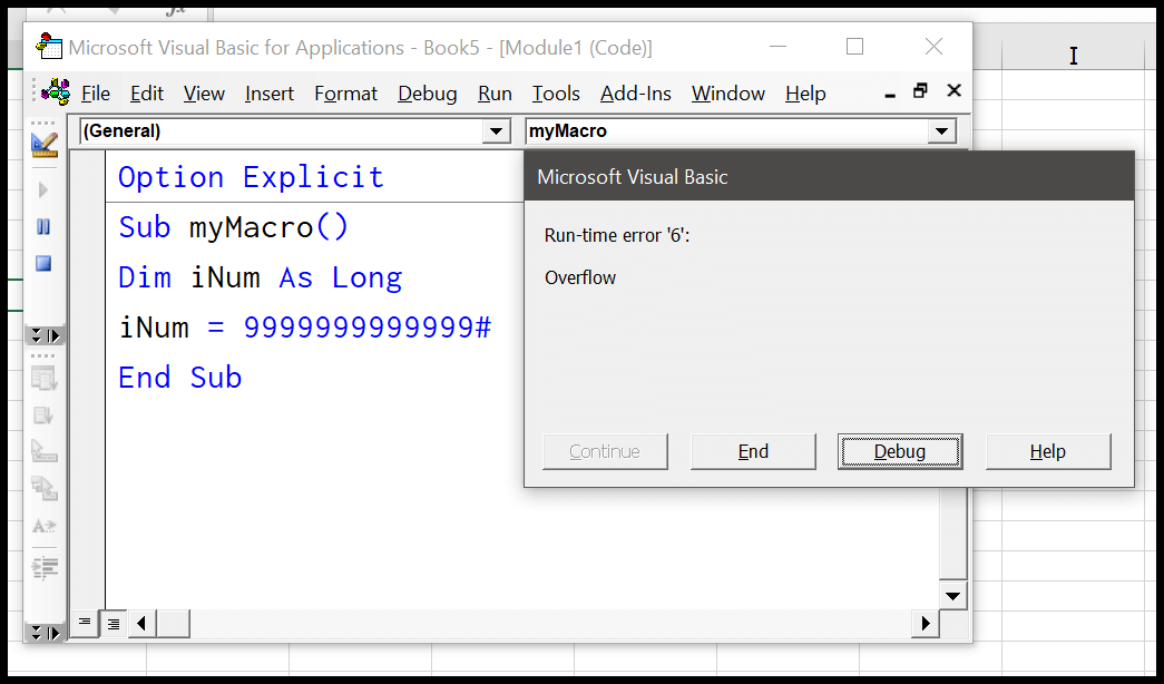 VBA Type Mismatch Error Error 13 