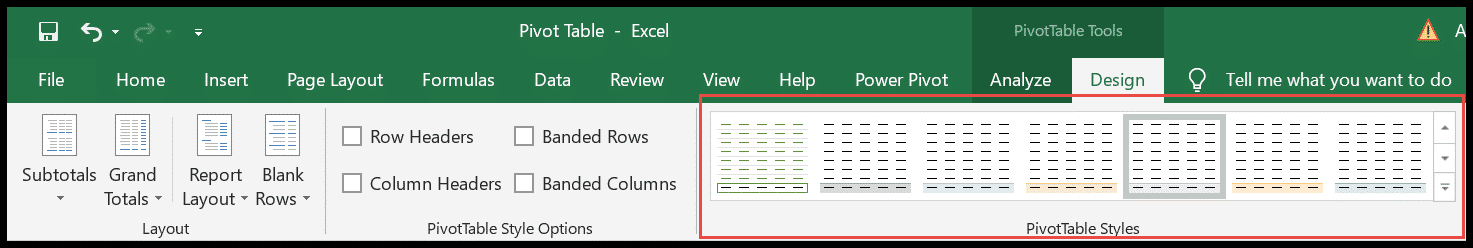 Pivot Table Formatting