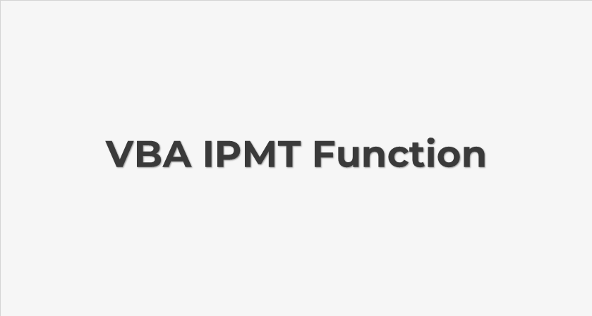 Vba Ipmt Function Syntax Example