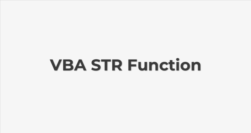 Vba Str Function Syntax Example 1945