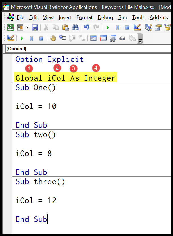 How To Declare Global Variable In VBA In Excel Public Variable 
