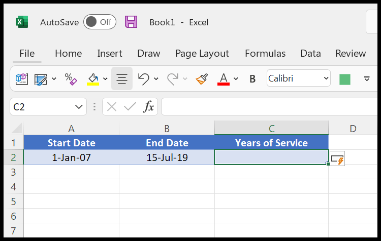 Quickly Get Years Of Service Excel Formula Tutorial