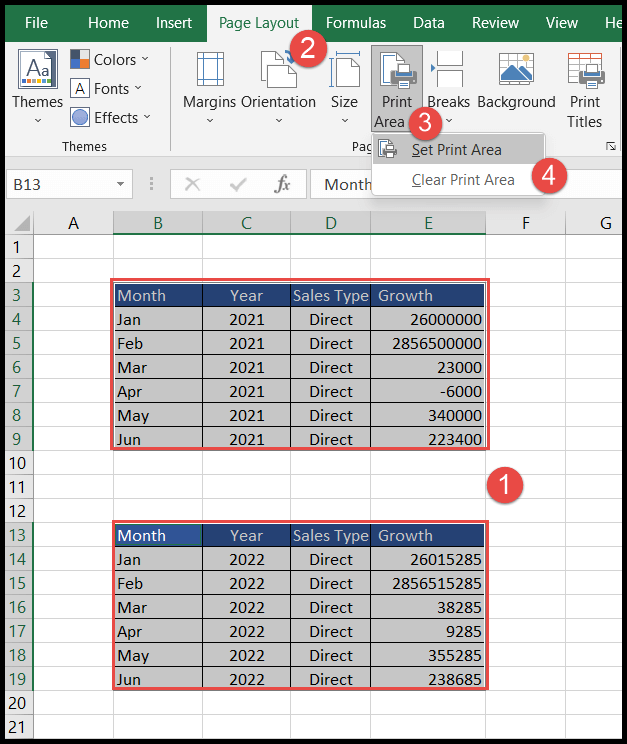 How To Set Print Area In Excel Add Clear And Ignore 