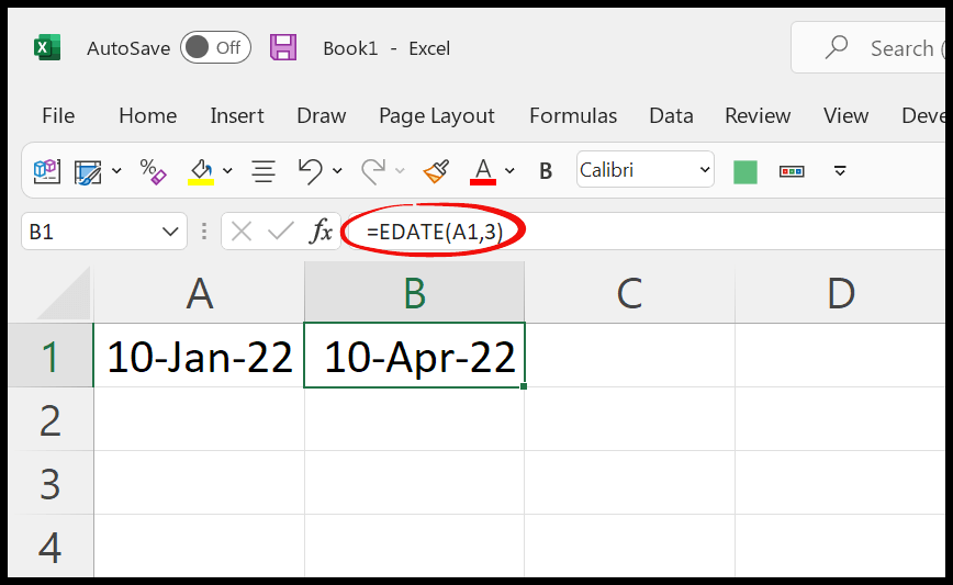 How To Add Subtract Month To A Date In Excel 1 3 6 Months 