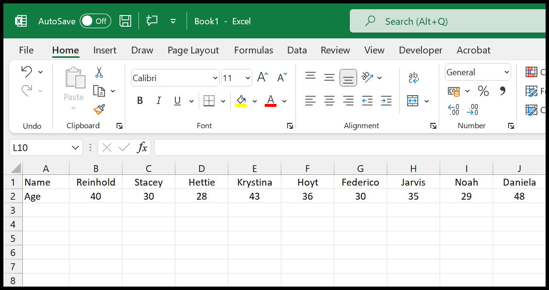 Quickly Apply Horizontal Filter Excel Formula