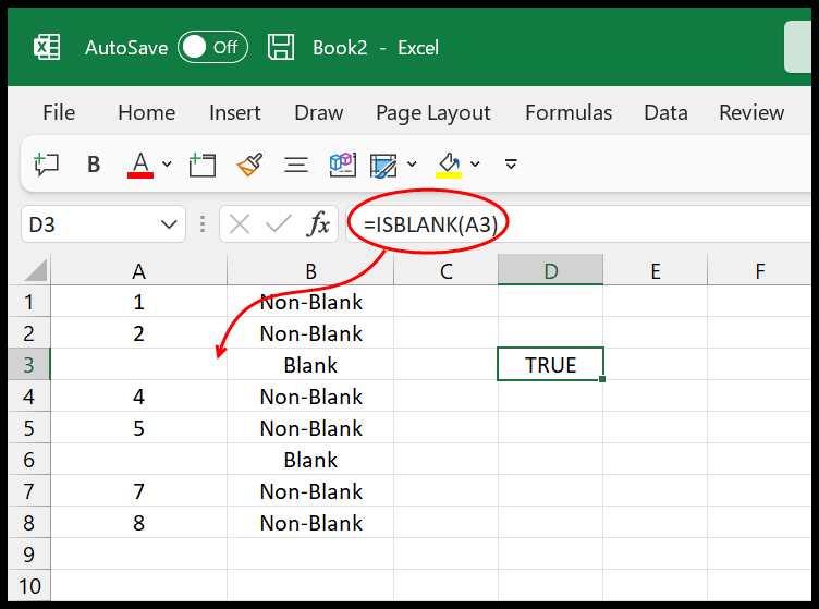 IF Cell Is Blank Empty Using IF ISBLANK Excel Formula