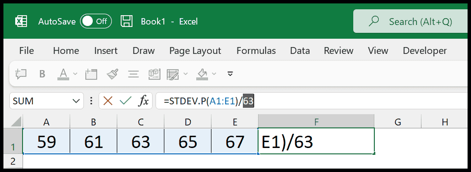 Coefficient of Variation (CV) | Excel Formula