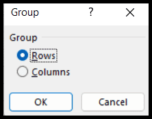 Group (Keyboard Shortcut | Microsoft Excel)