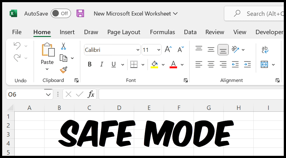 How To Open Excel In Safe Mode