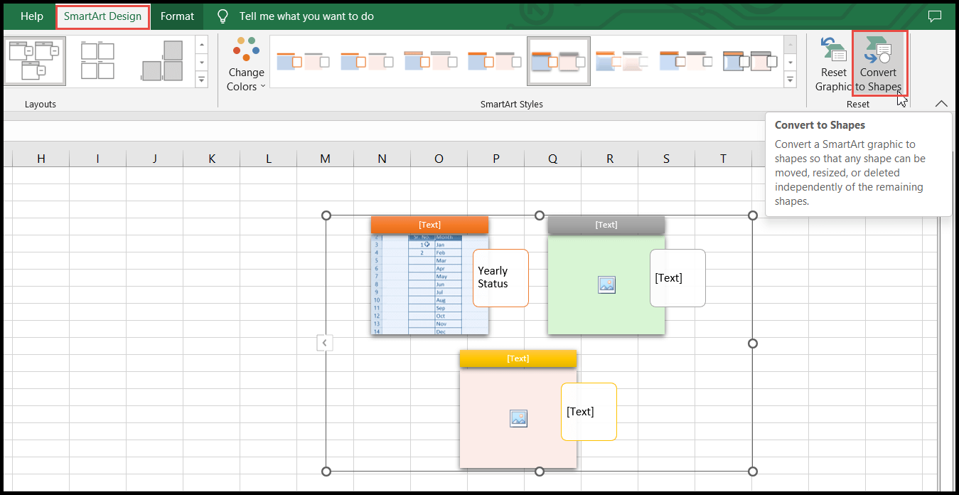 How to use Smart Art in Excel