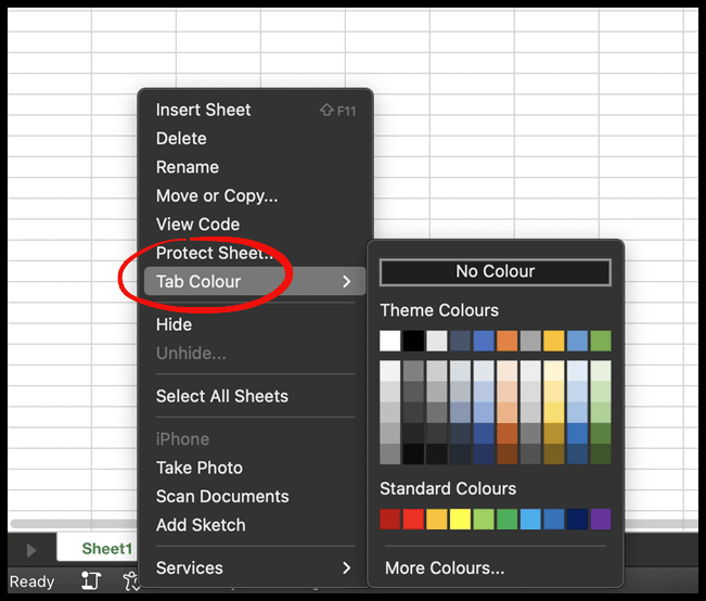 Change Tab Color In Excel Worksheet Tab Background Color 