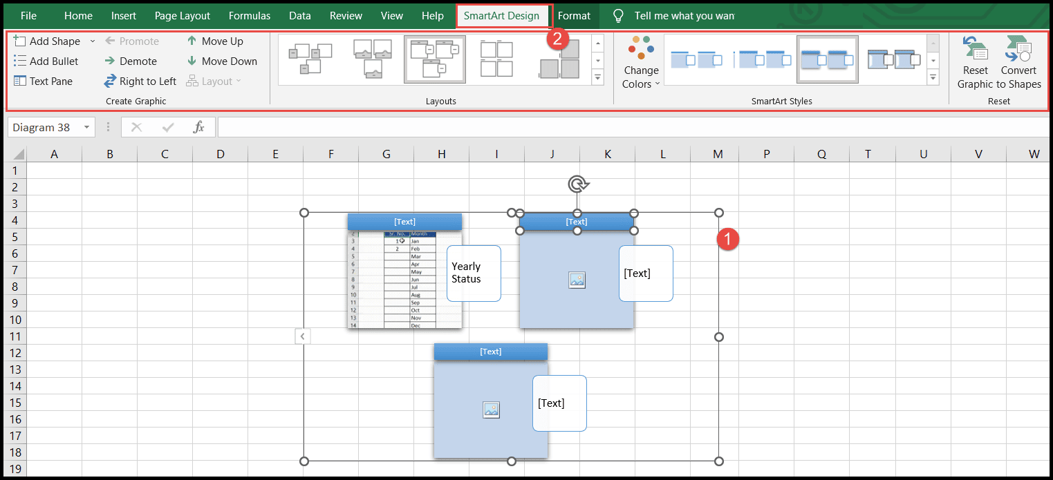 How to use Smart Art in Excel