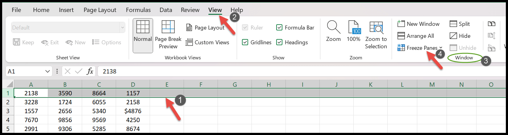 How To Freeze Panes In Excel