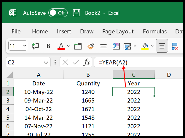 Sum Values Based On Year SUMIF Year 