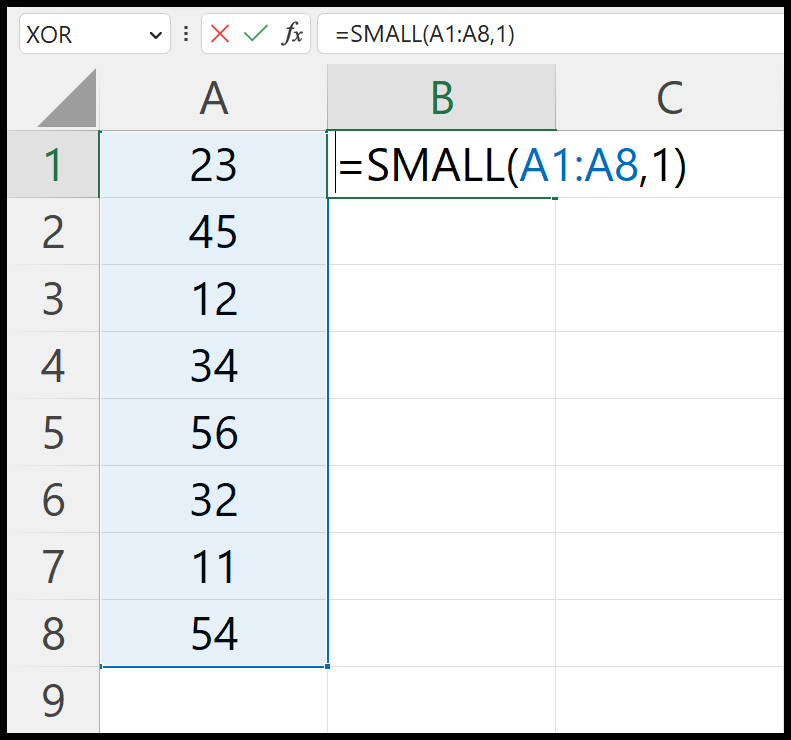 Find The Lowest Value From A List Of Numbers N 