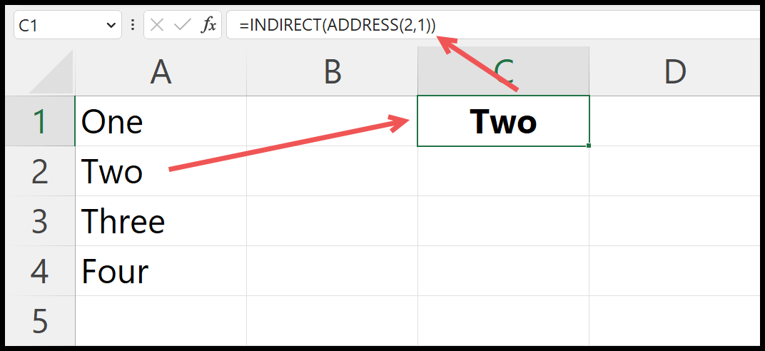 Get the Value from a Cell (Excel Formula)