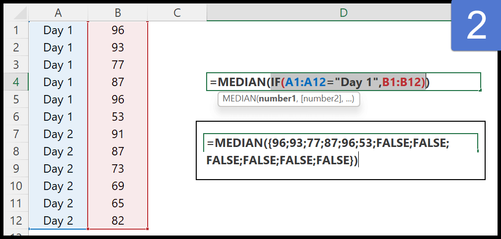 How to Calculate MEDIAN IF in Excel