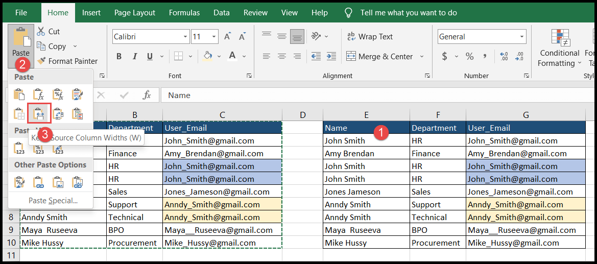 Copy And Paste Column Width In Excel Quick Guide