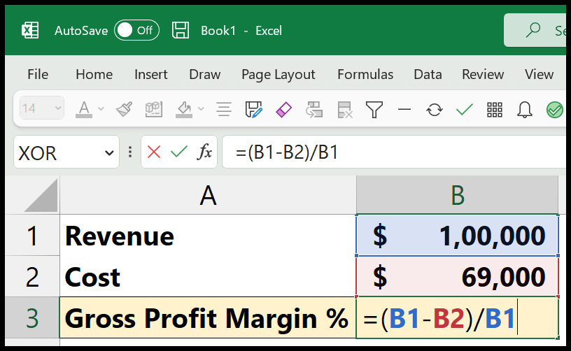 How To Gross Profit Margin And Ratio In Excel Formula 