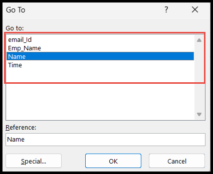 How to Find a Named Range in Excel
