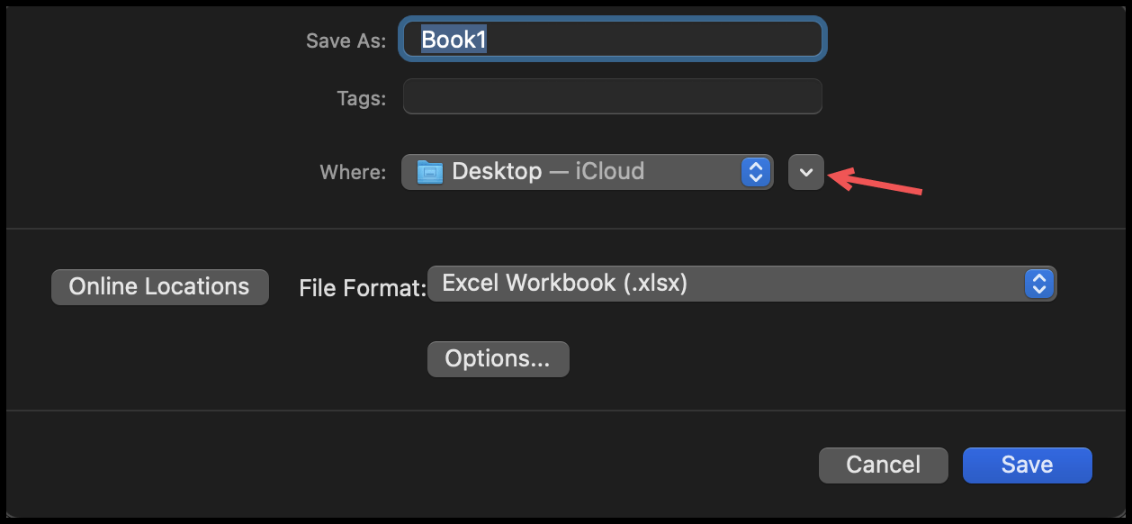 Save an Excel File on Mac (Workbook)